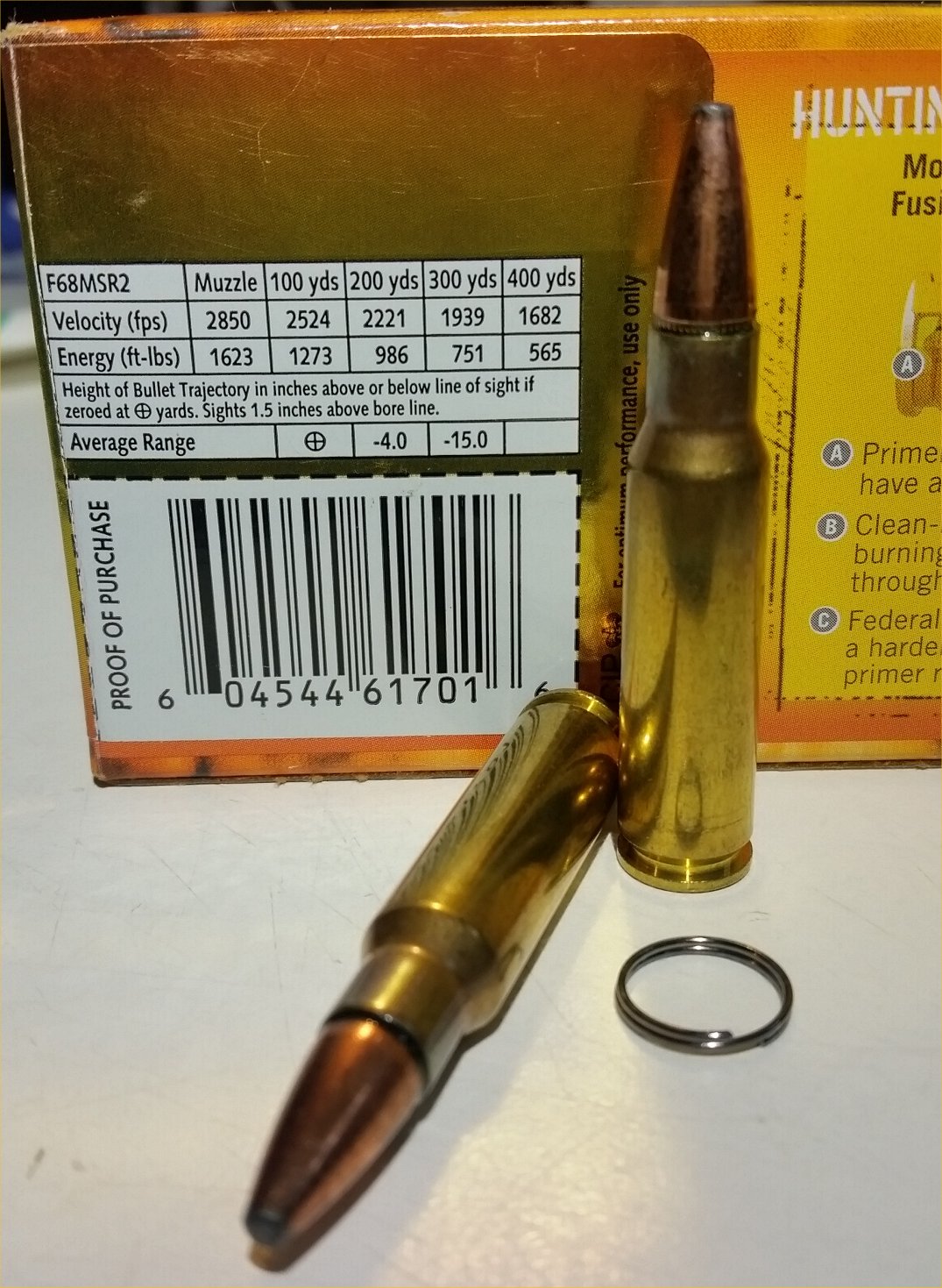 Federal 6.8mm Remington Special Ammo 90 Grain Bonded SP